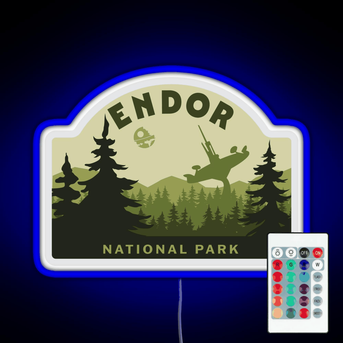 Endor National Park RGB neon sign