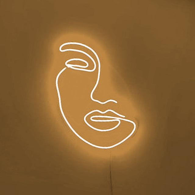 Woman face Neon sign for bedroom