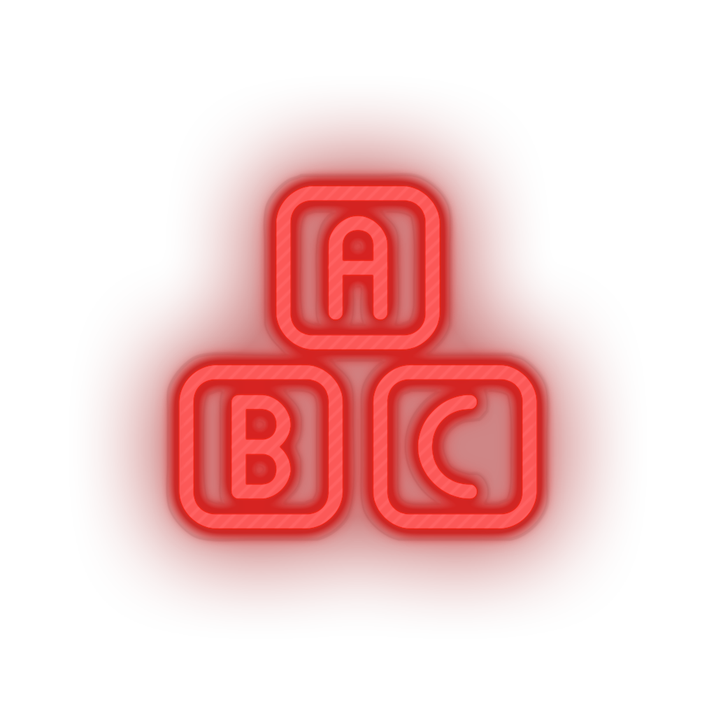 Blocks Abcs Abc Alphabet Educative Educational Neon Sign - Family ...