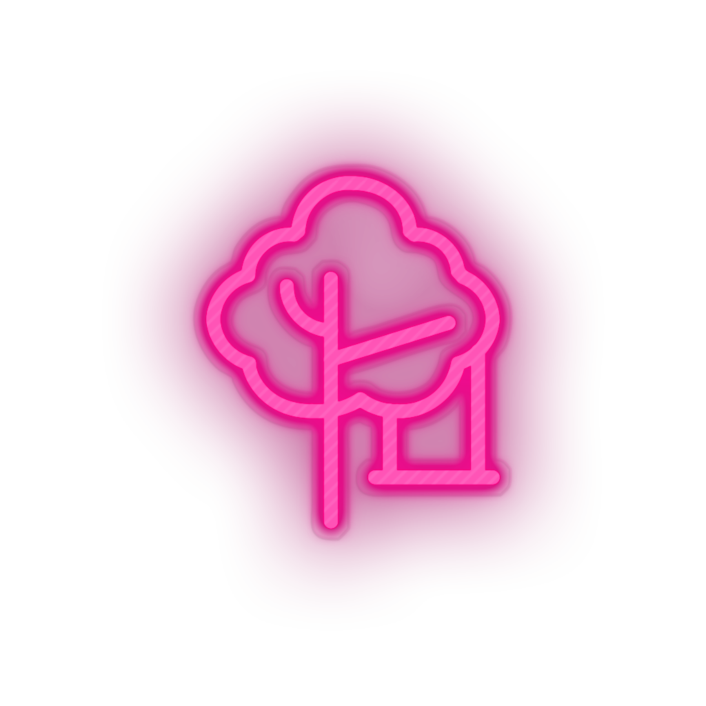 Playground Outdoors Tree Swing Baby Neon Sign - Family Babies Kids Led ...