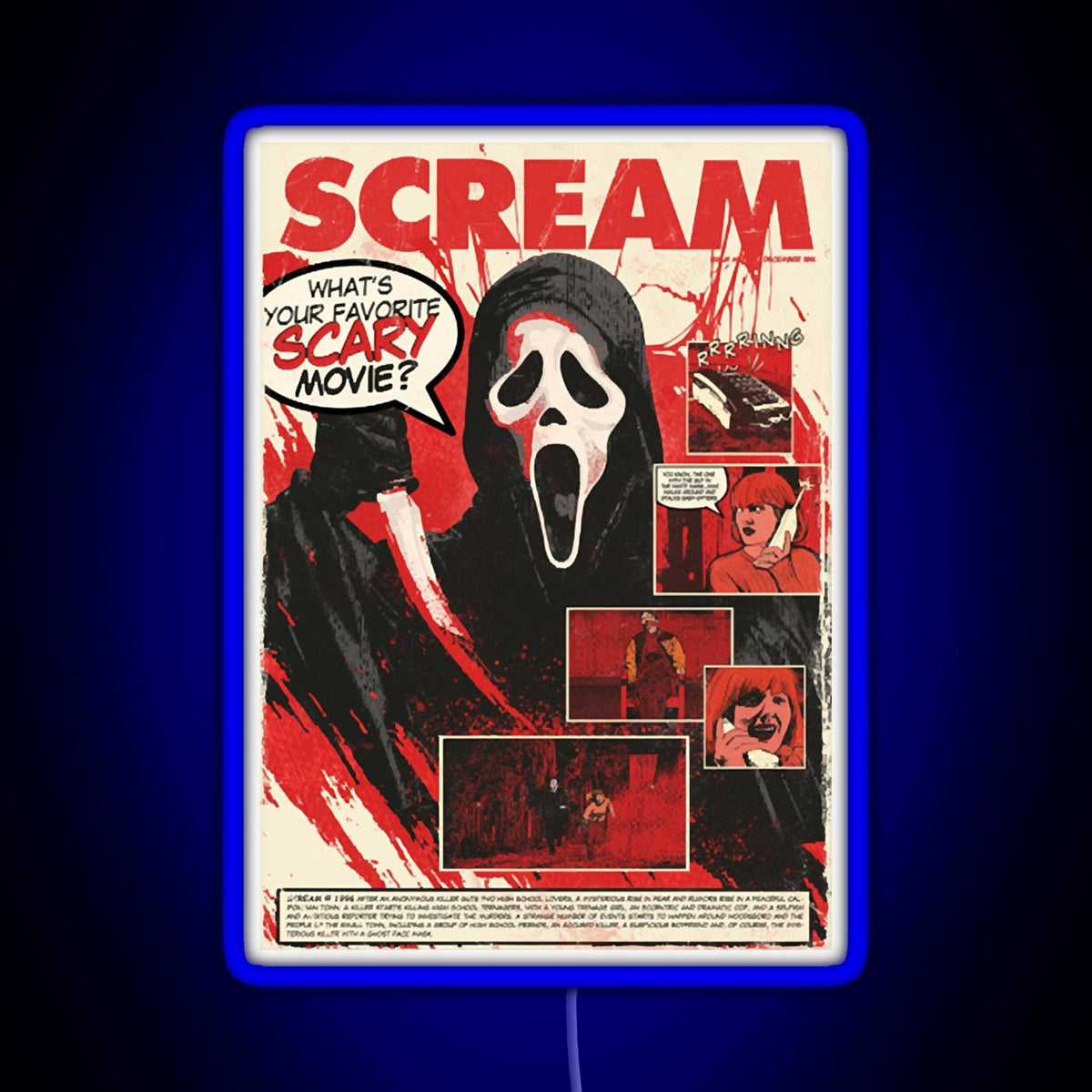 Ghost Face RGB neon sign