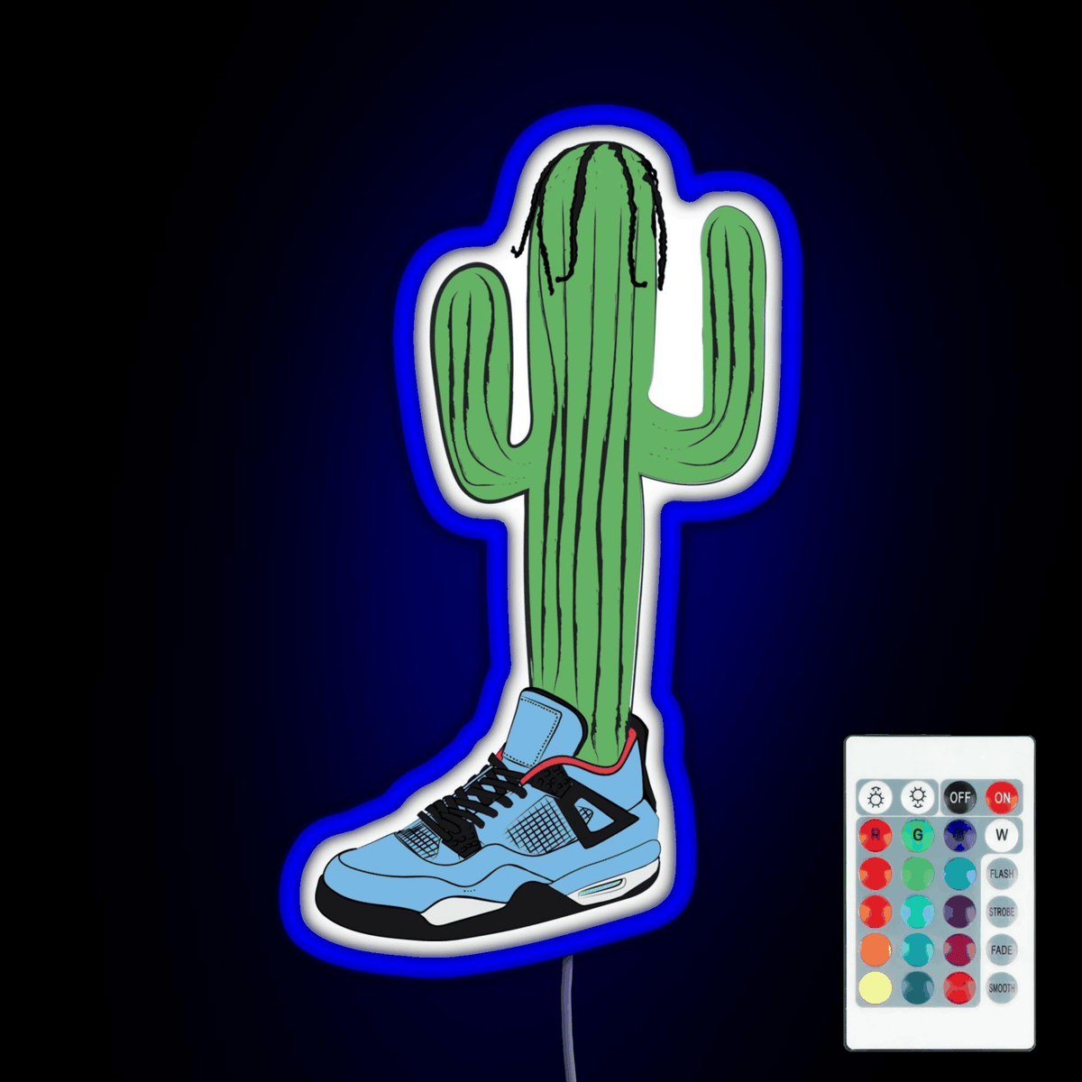 Hip Hop Cactus La Flame Rgb Neon Sign – Neon Factory
