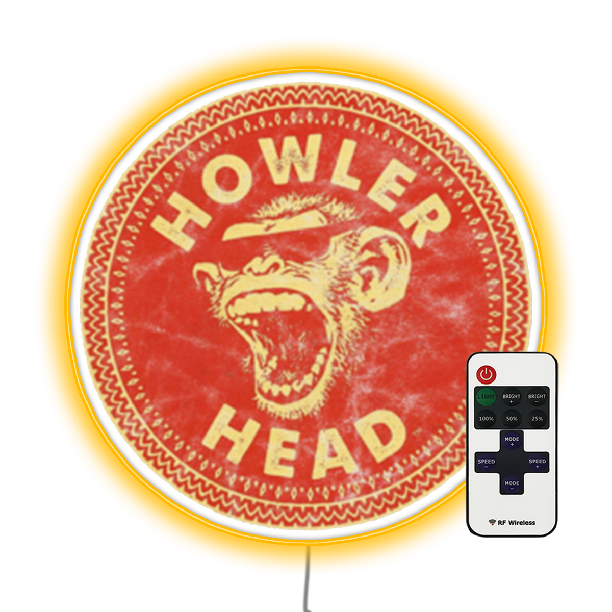 Howler Head Whiskey. Bar Bar Neon Sign Made With Led – Neon Factory