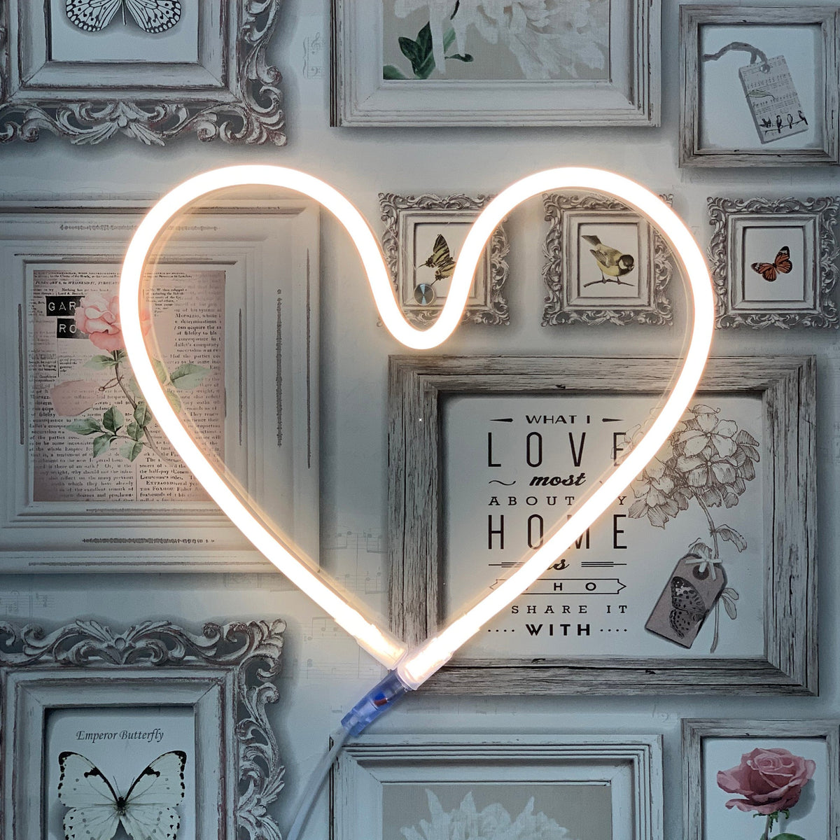 Neon Light, Heart Neon Sign, Heart Light, Neon Wall Light, Neon Sign ...