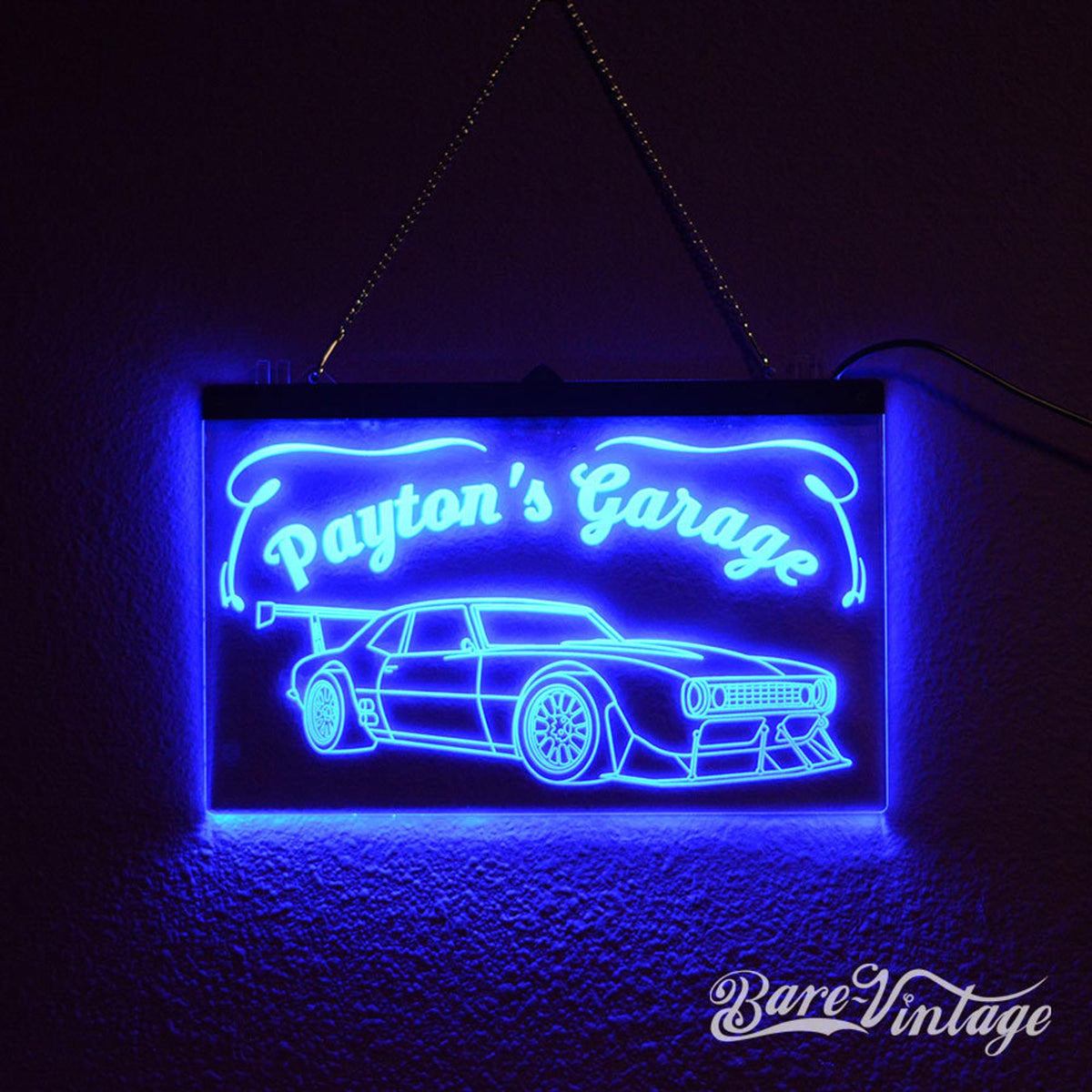 Custom Led Neon Car Sign - Custom Garage Sign - Personalized Car Sign ...