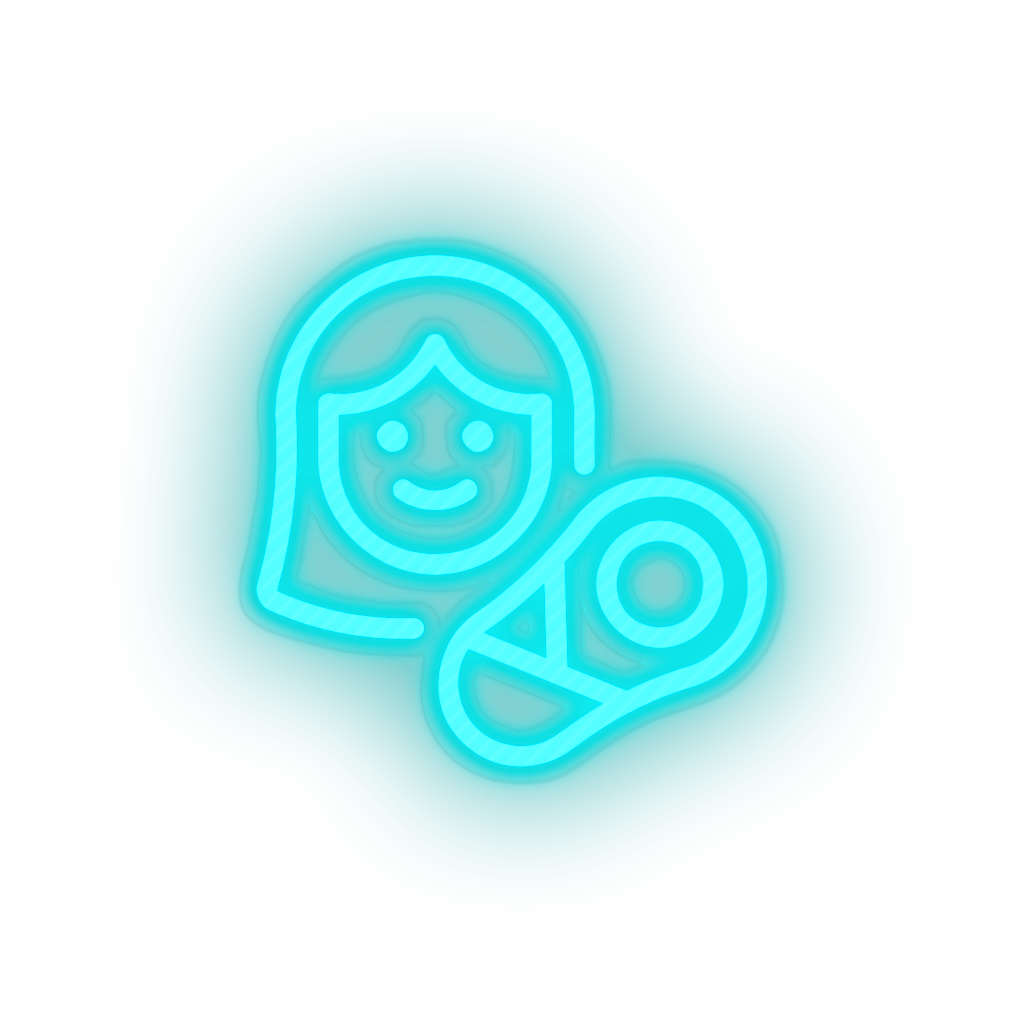 Mother Newborn Baby Neon Sign - Family Babies Kids Led Neon Decor ...