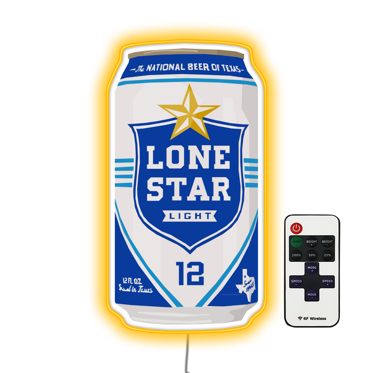 Lone Star Light Can Bar Neon Sign Made with LED
