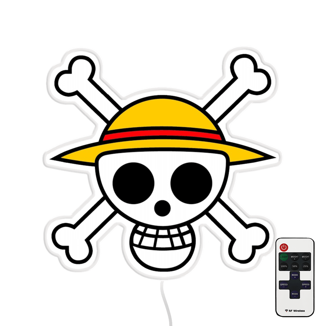 🛒11 Designs - One Piece Neon Art Luffy Pirate And Wanted Poster Neon ...