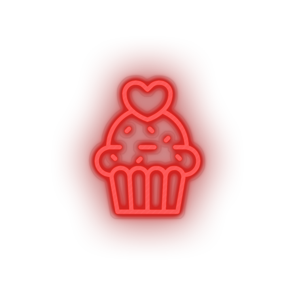 Muffin Neon Sign - Valentine Day With Love Led Neon Decor – Neon Factory