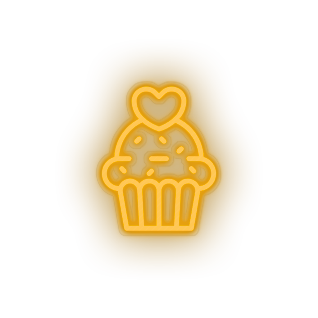 Muffin Neon Sign - Valentine Day With Love Led Neon Decor – Neon Factory