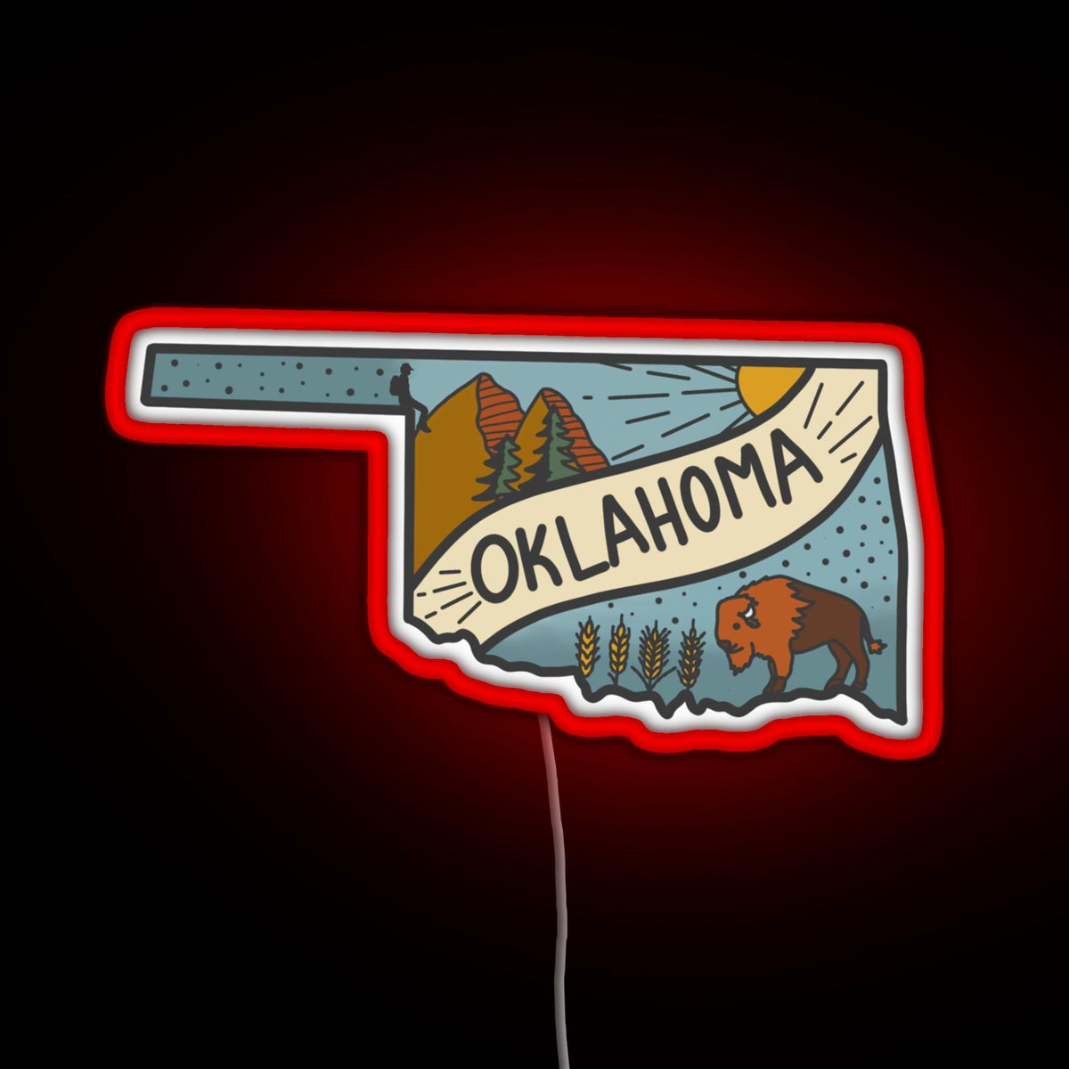 Oklahoma State Rgb Neon Sign – Neon Factory