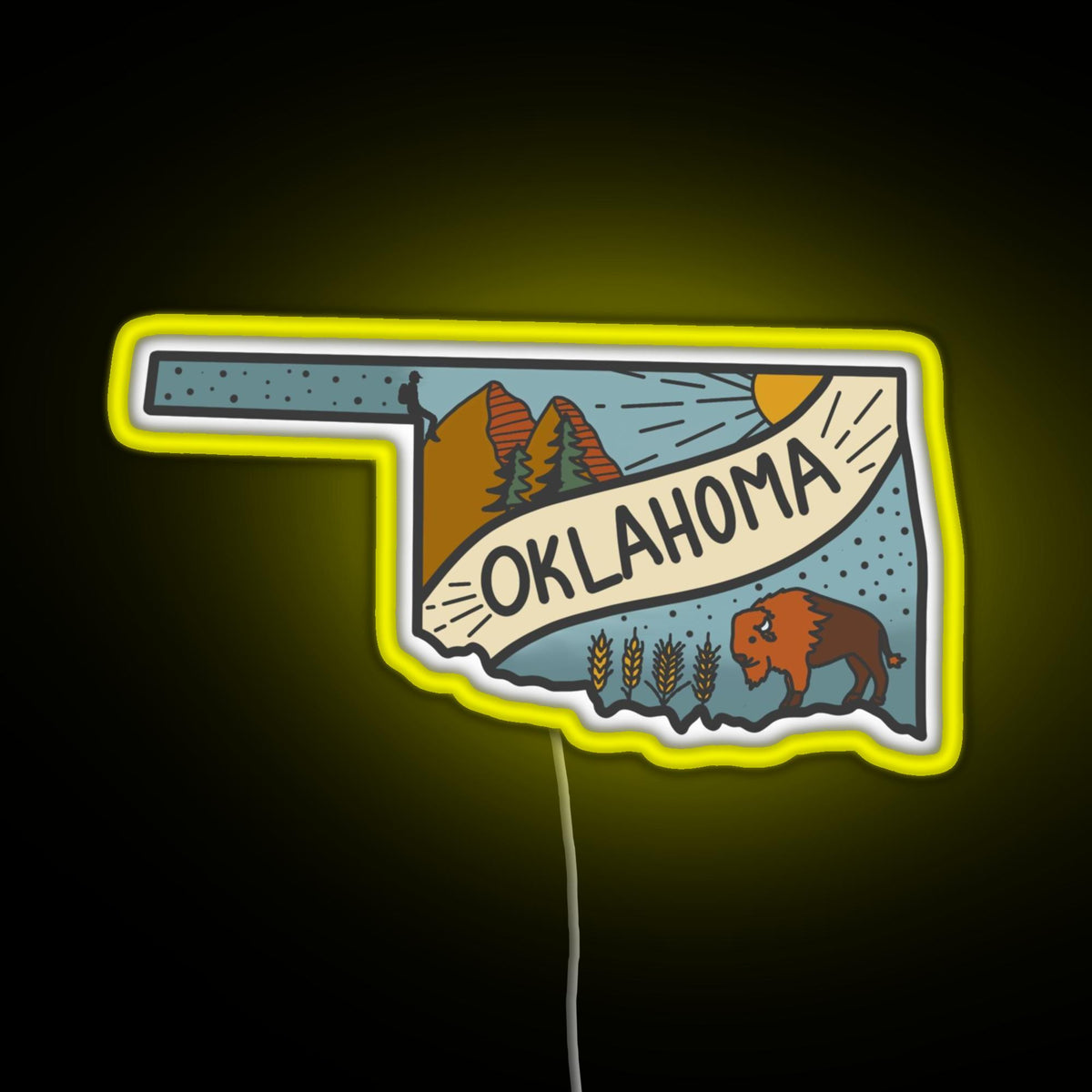 Oklahoma State Rgb Neon Sign – Neon Factory