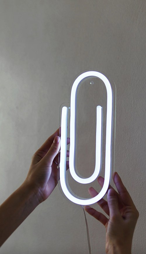 Paper_clip Neon Sign – Neon Factory