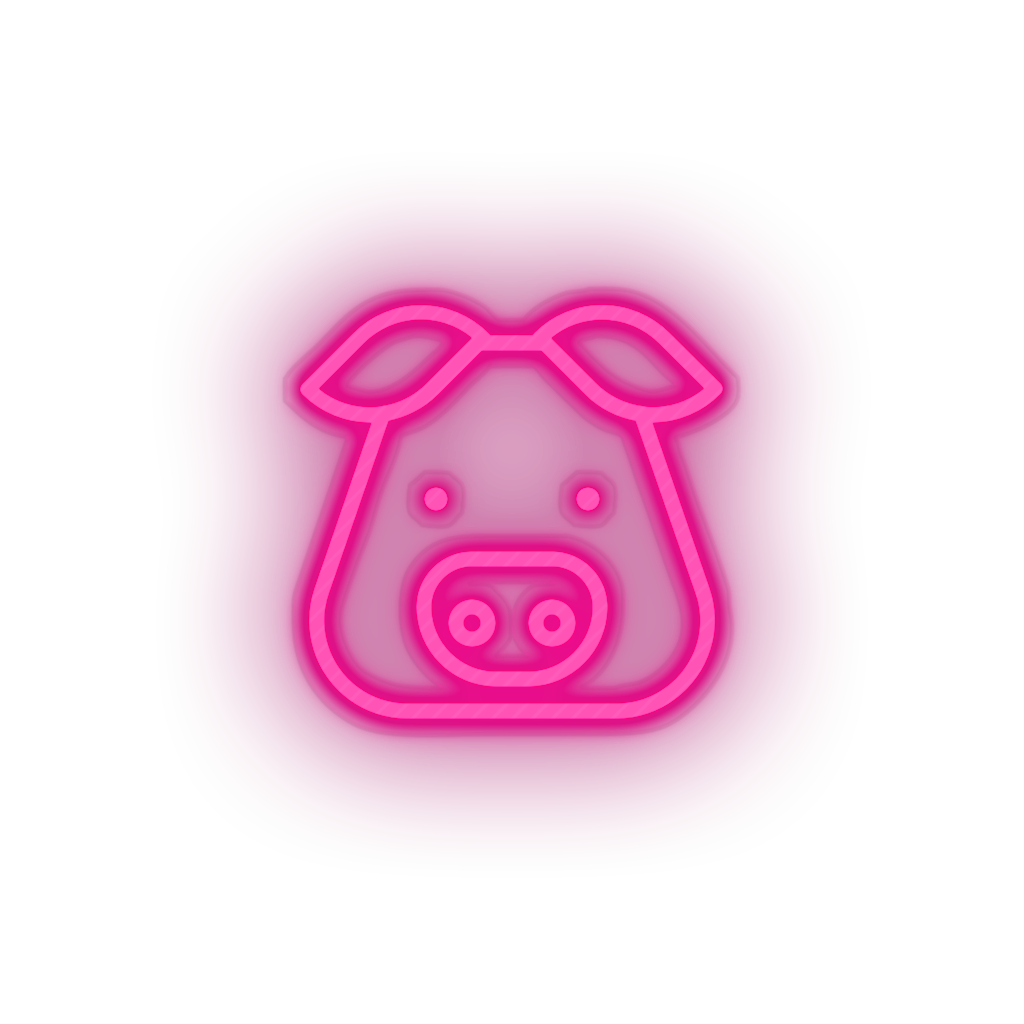 Pig Neon Sign - Animals Led Neon Decor – Neon Factory
