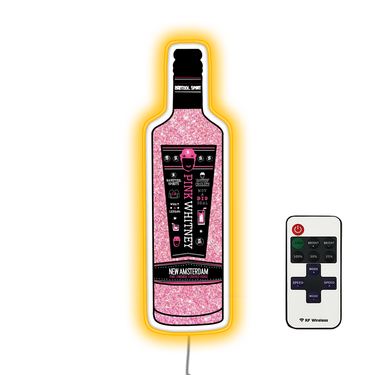 Pink Whitney Glitter Bar Neon Sign Made With Led – Neon Factory