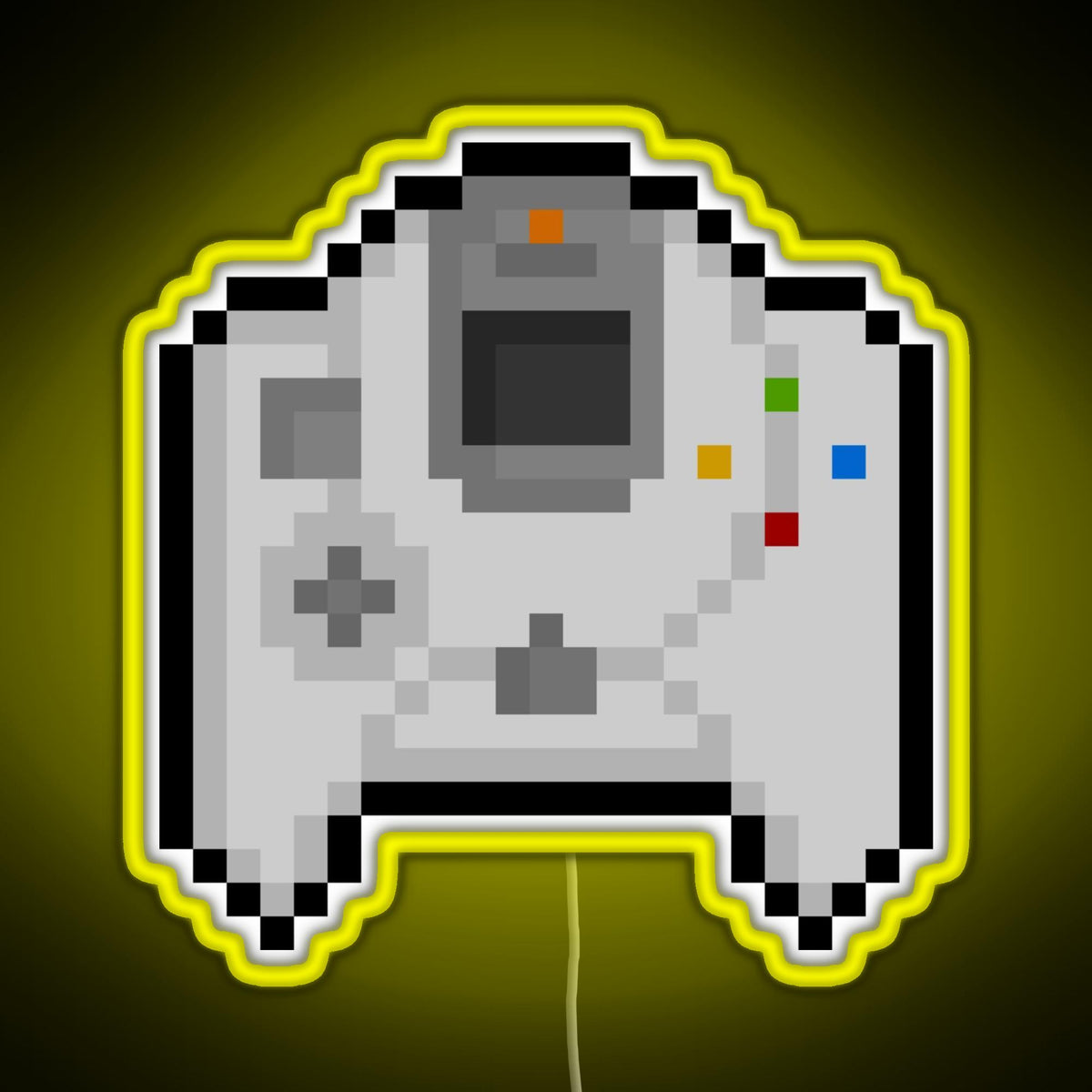Pixel Dreamcast Controller RGB neon sign