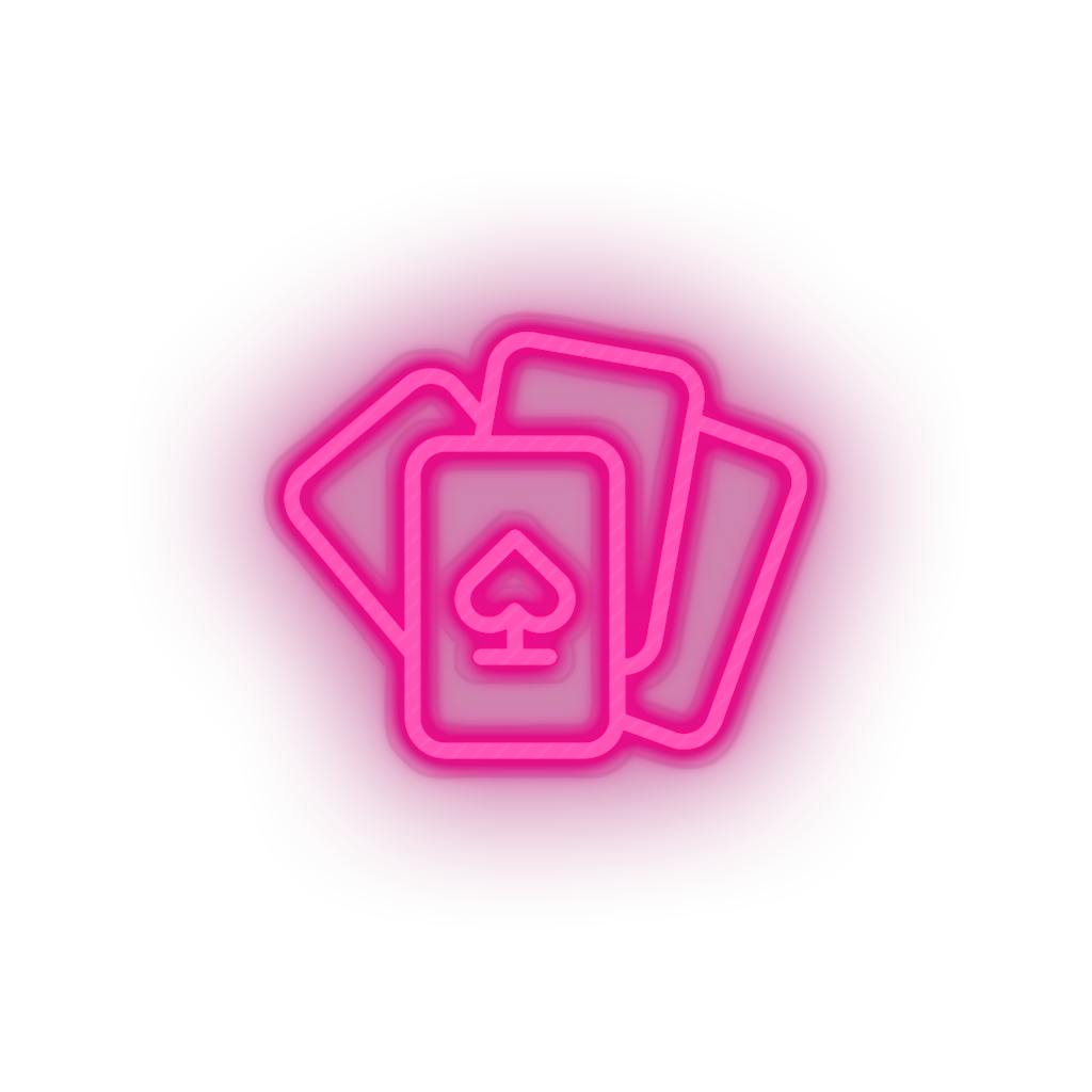 Playing Card Neon Sign - Carnival And Amusement Led Neon Decor
