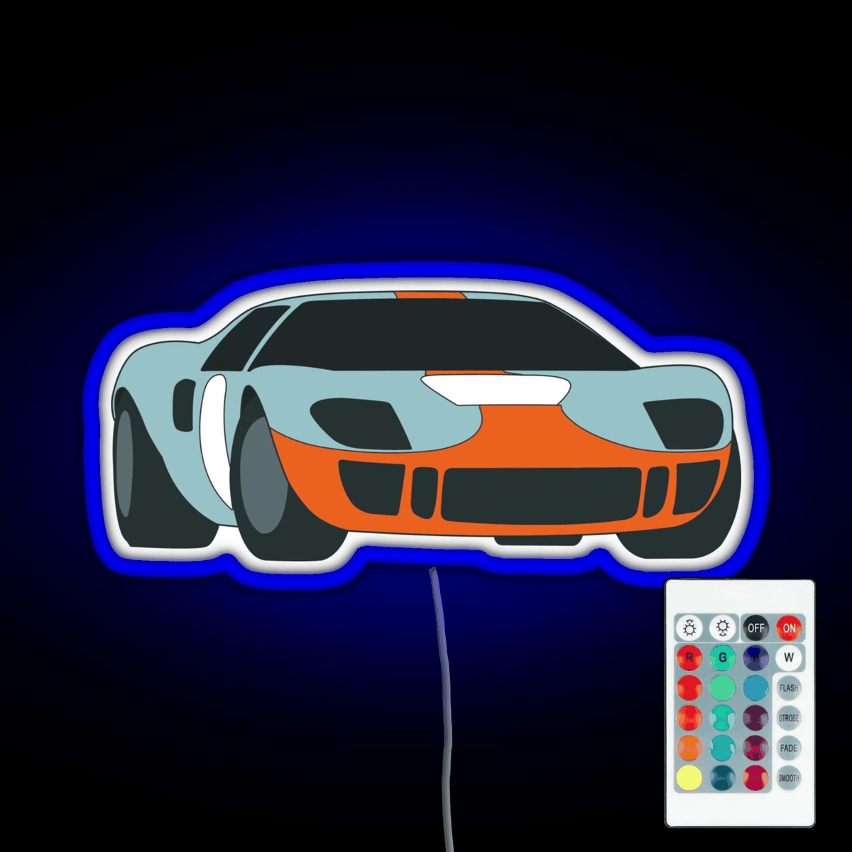 Racecar RGB neon sign
