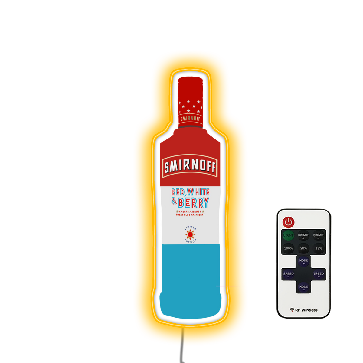 Red White And Berry Smirnoff Bar Neon Sign Made With Led – Neon Factory