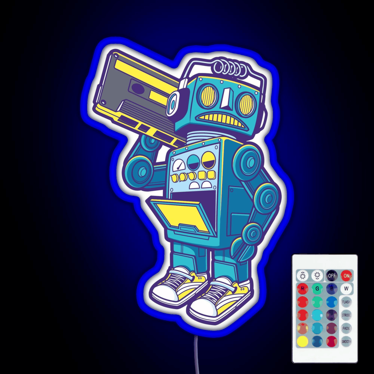 Robot Kicks Rgb Neon Sign
