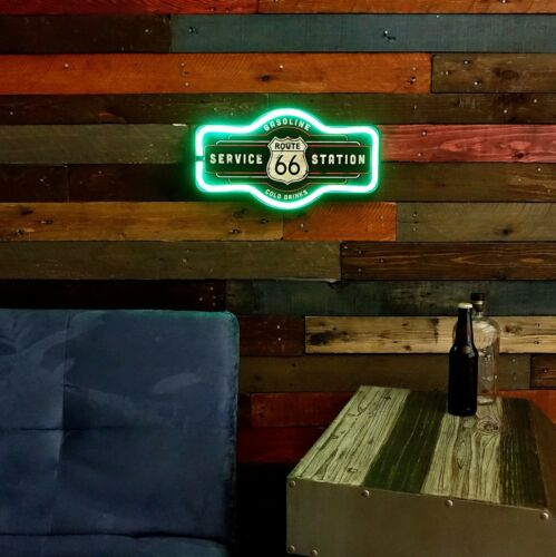 Retro Route 66 LED Neon Lighted Sign
