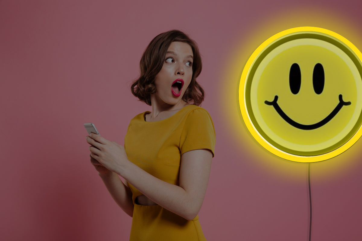 Emoji Neon Sign | Smiley Led Signs Wall Decor – Neon Factory