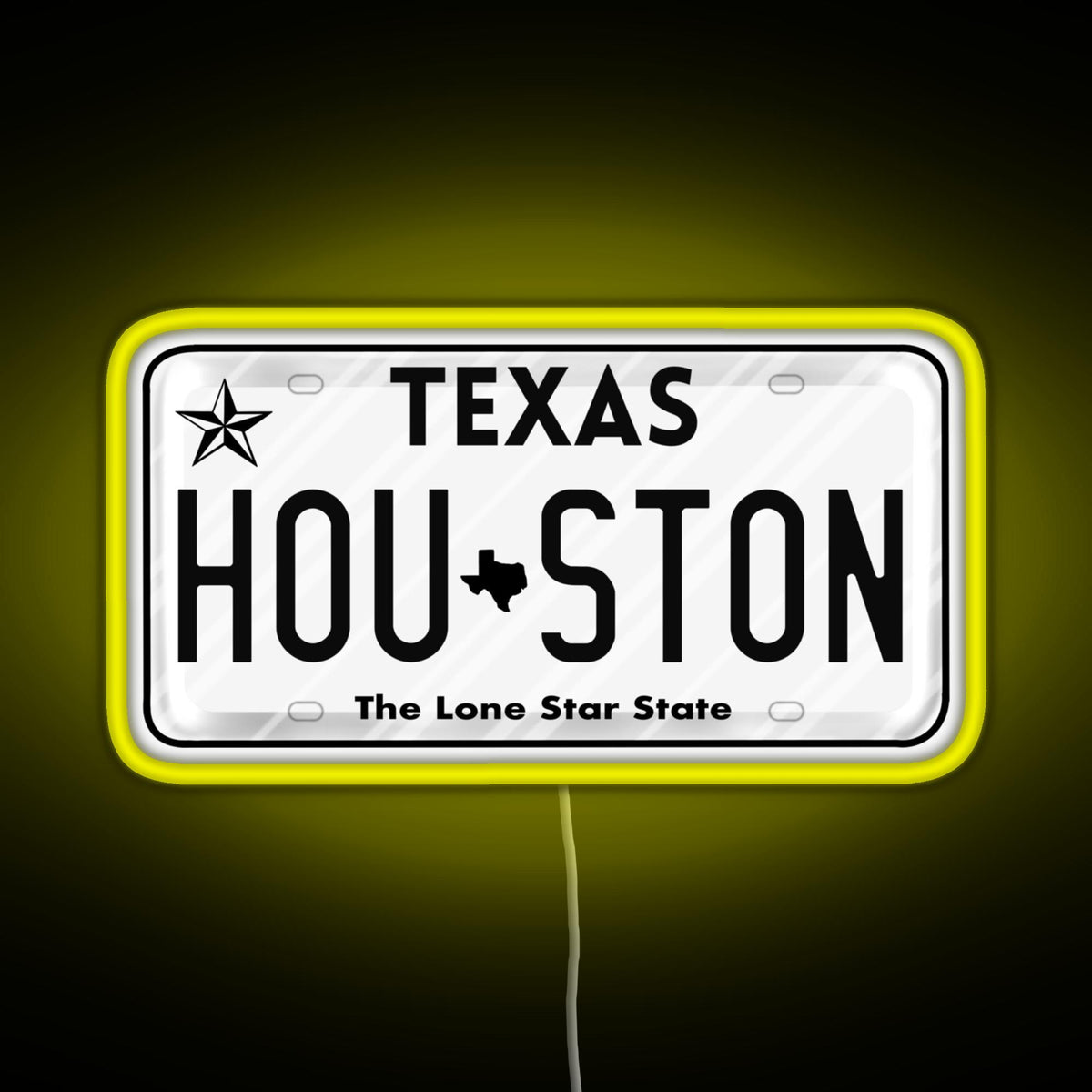 Texas License Plate RGB neon sign