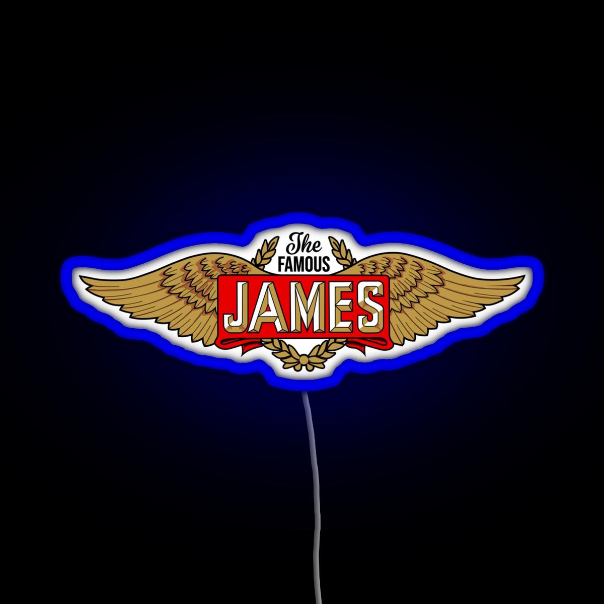 The James Motorcycles Wings RGB neon sign