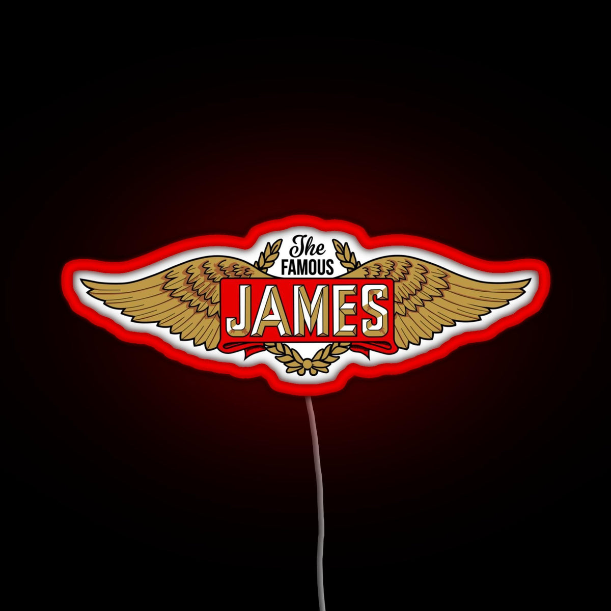 The James Motorcycles Wings RGB neon sign