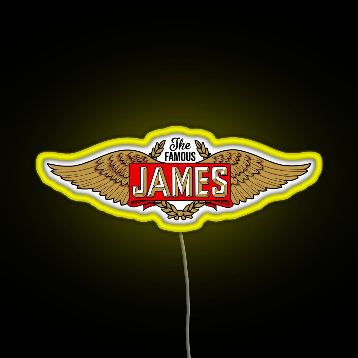 The James Motorcycles Wings RGB neon sign